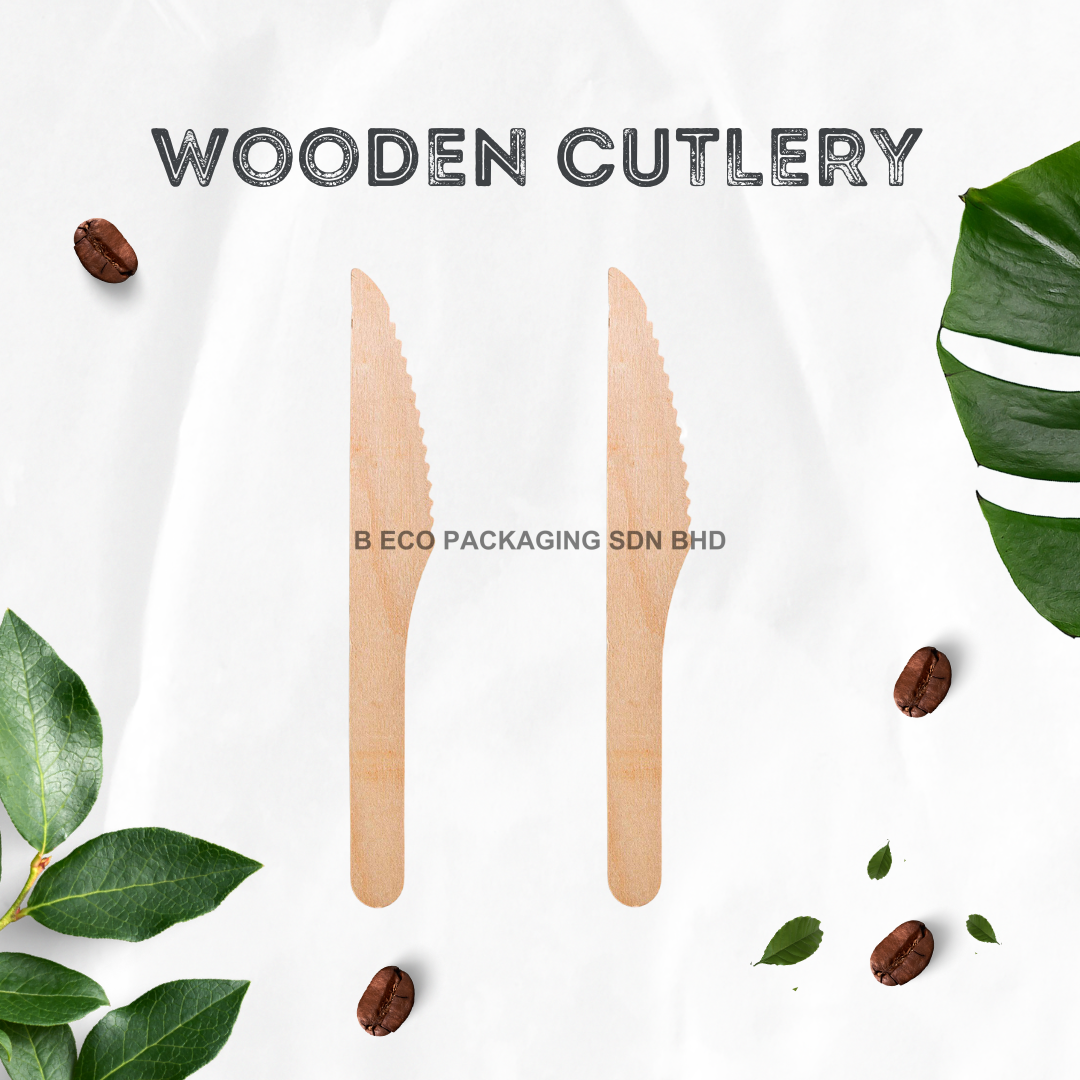 Disposable Wooden Knife (165mm) - Biodegradable Food Packaging Wholesale