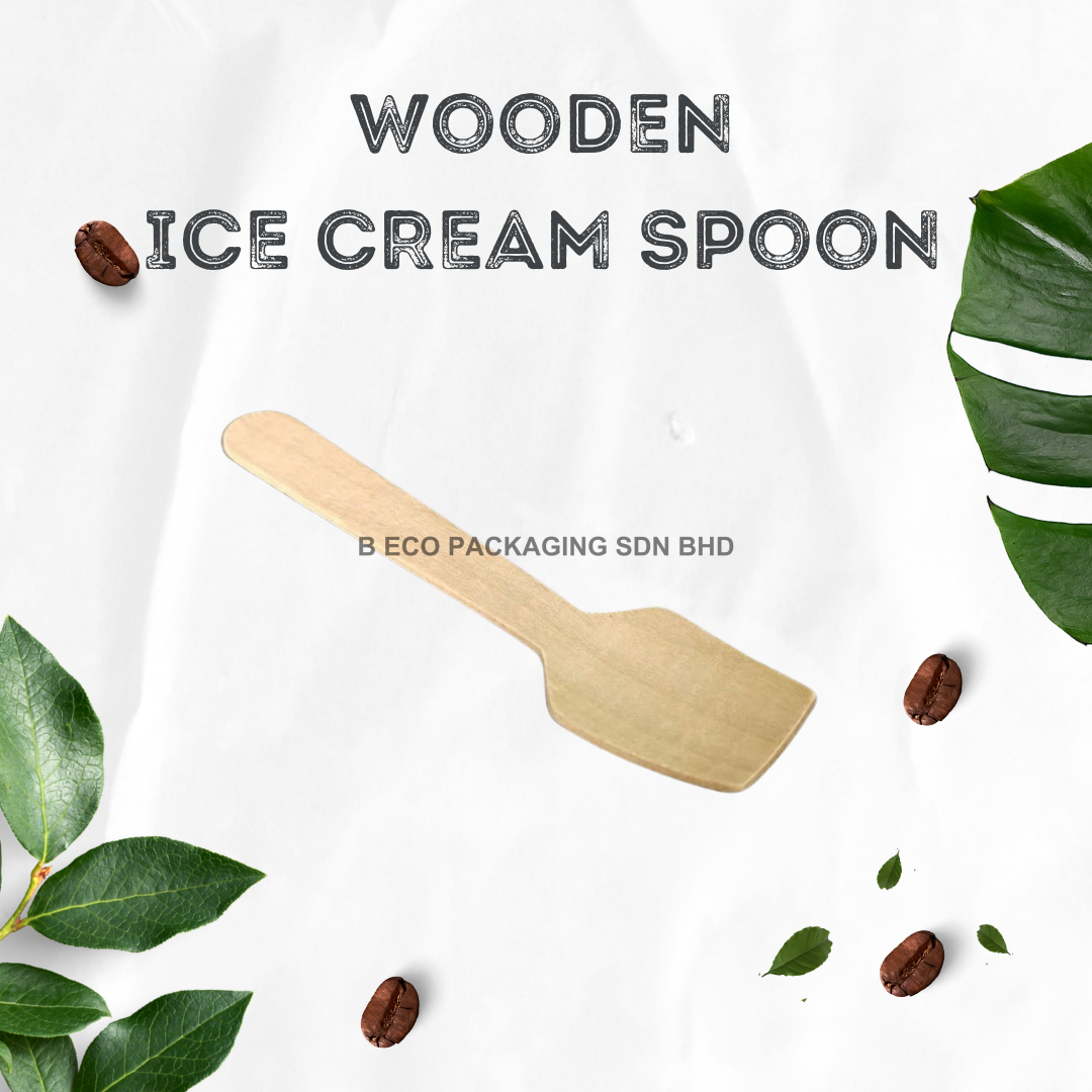 Eco-Friendly Disposable Wooden Ice Cream Spoons – 4” Size